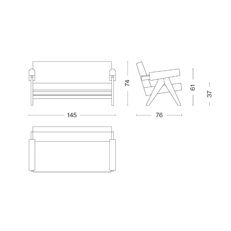 Cassina CAPITOL COMPLEX 2-Sitzer Sofa